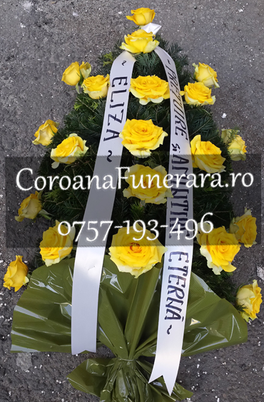 Jerba funerara trandafiri galbeni